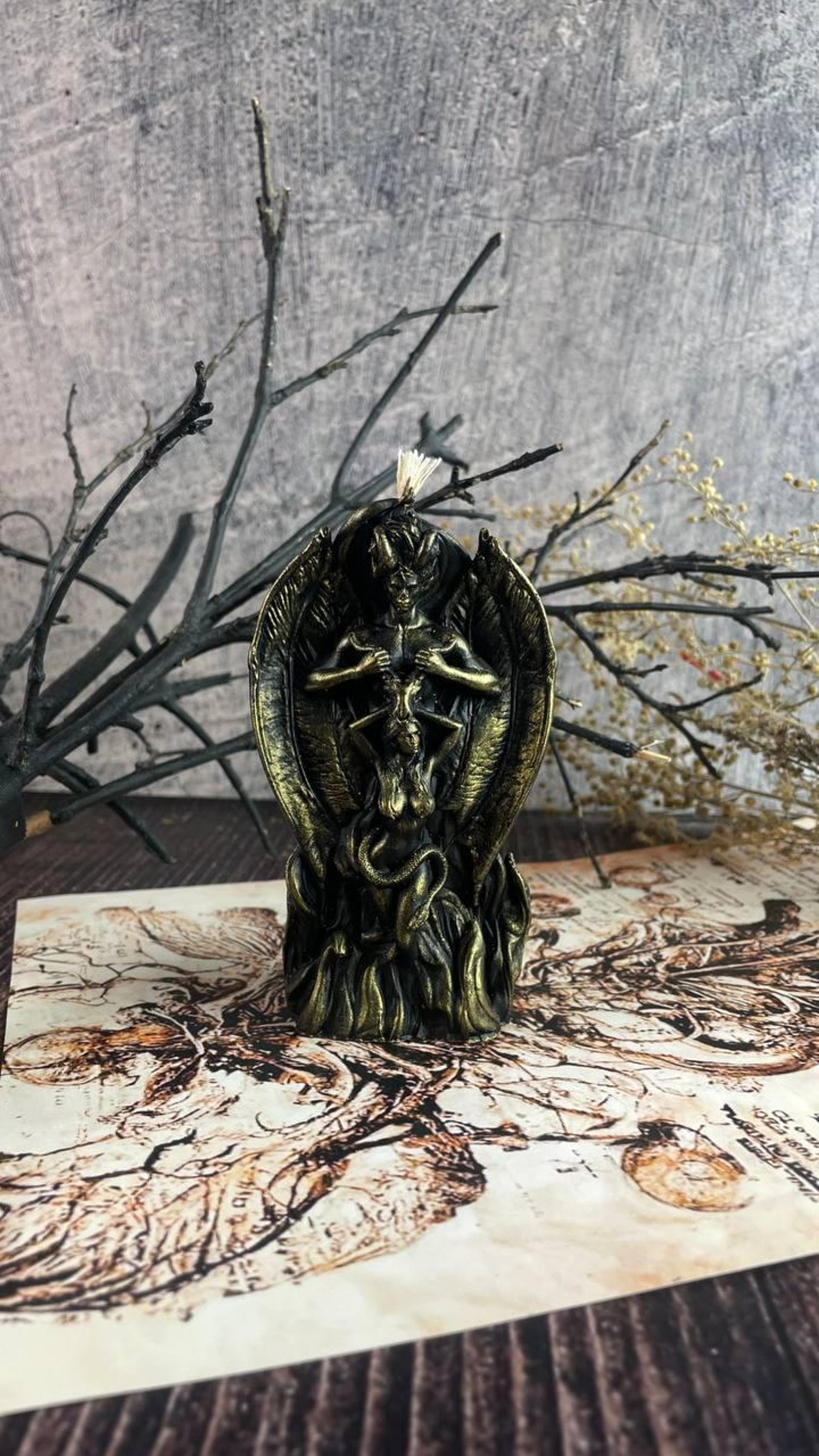 Baphomet and Lilith Ritual Candle - Shadow Work, Spiritual Balance ...