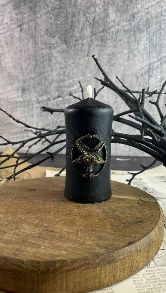 Mystical Baphomet Ritual Candle - Occult Altar Decor for Spiritual ...