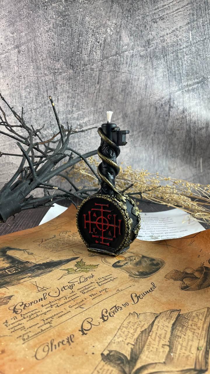 Key of Fortune Black Ritual Candle - Symbolic Wax Talisman for Luck ...