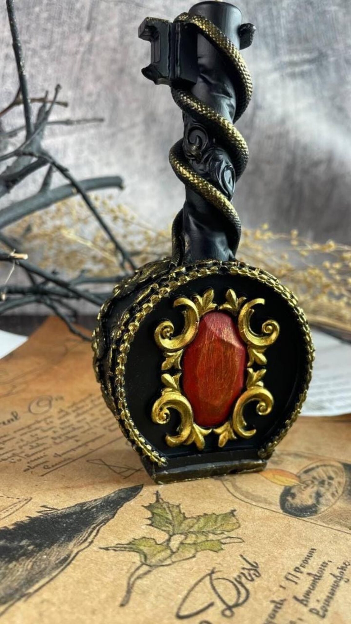 Key of Fortune Black Ritual Candle - Symbolic Wax Talisman for Luck ...
