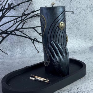 Cosmic Solar System Wax Candle: Celestial Gothic Decor for Rituals and ...