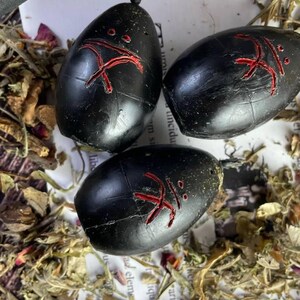 Black Egg Candle Set With Mugwort – Ritual Cleansing Candles for ...