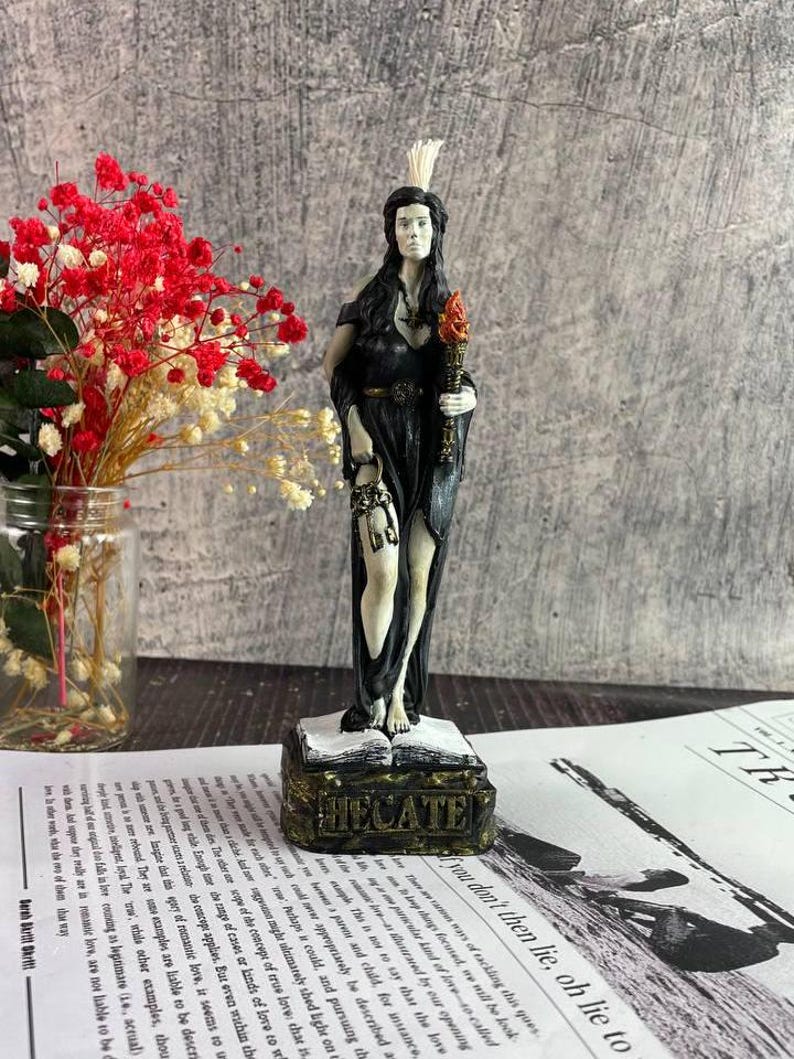 Hecate Goddess Candle for Spiritual Transformation, Mystical Altar ...