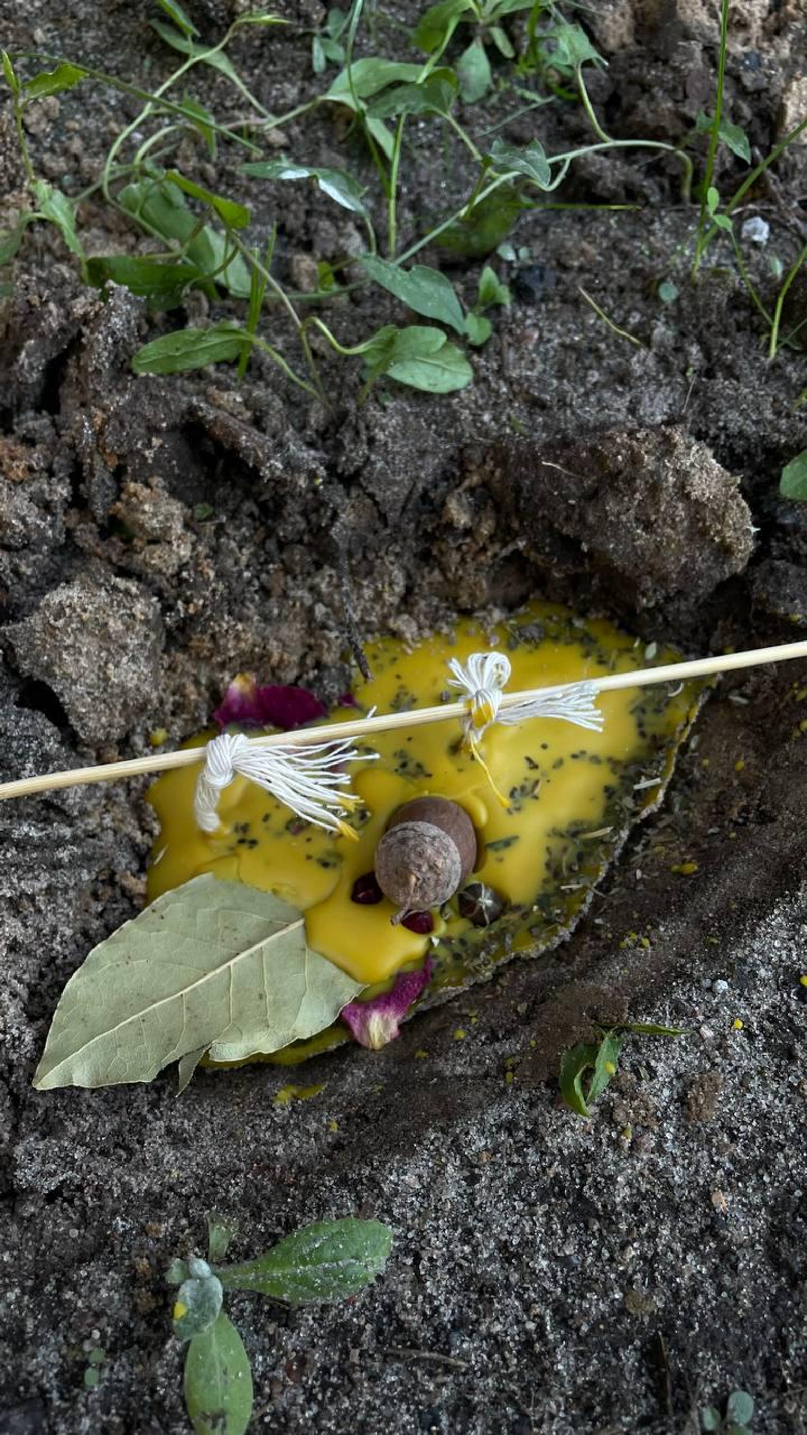Earthen Candle for Cleansing Energy, Moon Phase Ritual, and Herbal ...