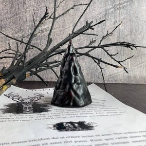 Volcano Inspired Black and Red Beeswax Ritual Candle for Spiritual ...