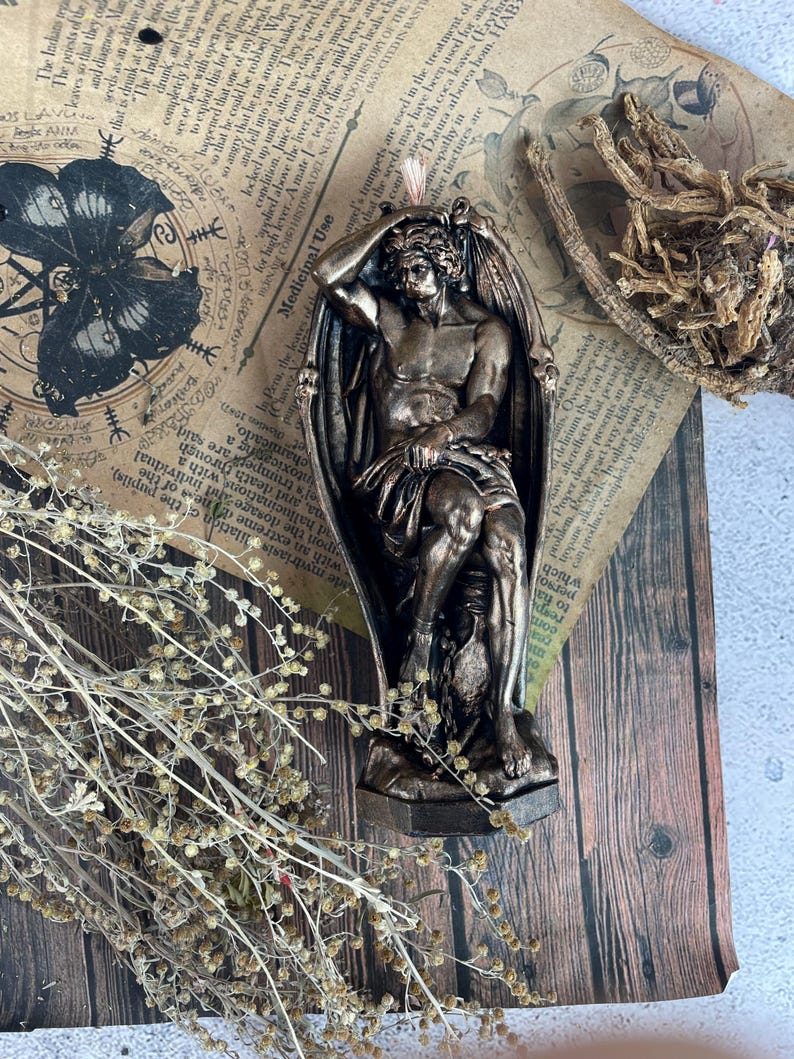 Bronze Lucifer Candle for Rituals, Meditation, and Spiritual ...