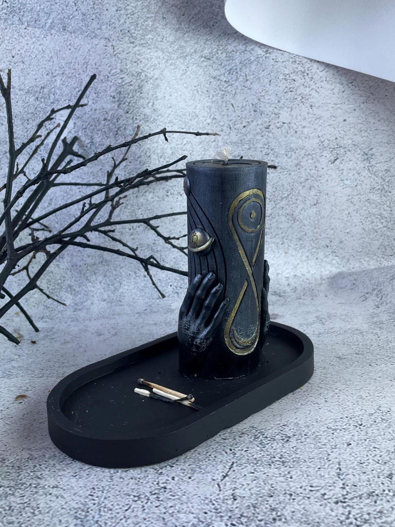 Cosmic Solar System Wax Candle: Celestial Gothic Decor for Rituals and ...