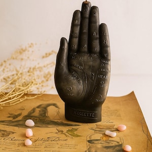 Black Beeswax Chiromancer Hand Candle for Protection Spells, Witchcraft ...