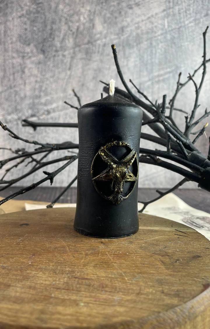 Mystical Baphomet Ritual Candle - Occult Altar Decor for Spiritual ...