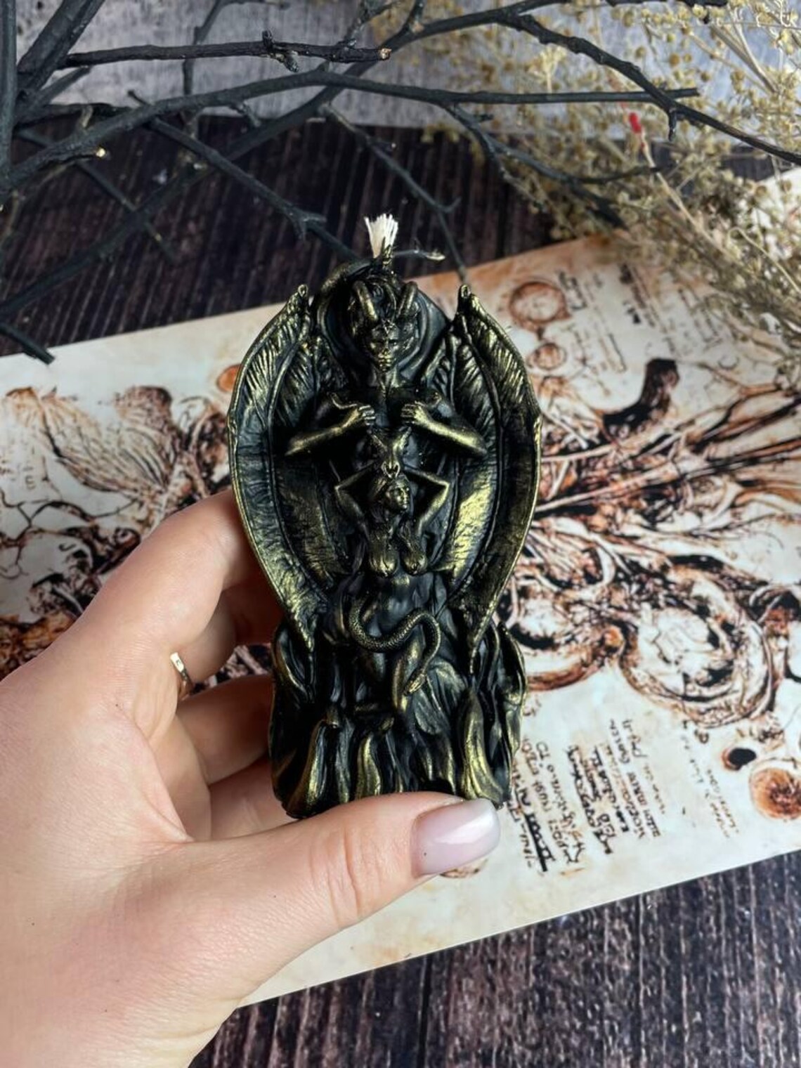 Baphomet and Lilith Ritual Candle - Shadow Work, Spiritual Balance ...