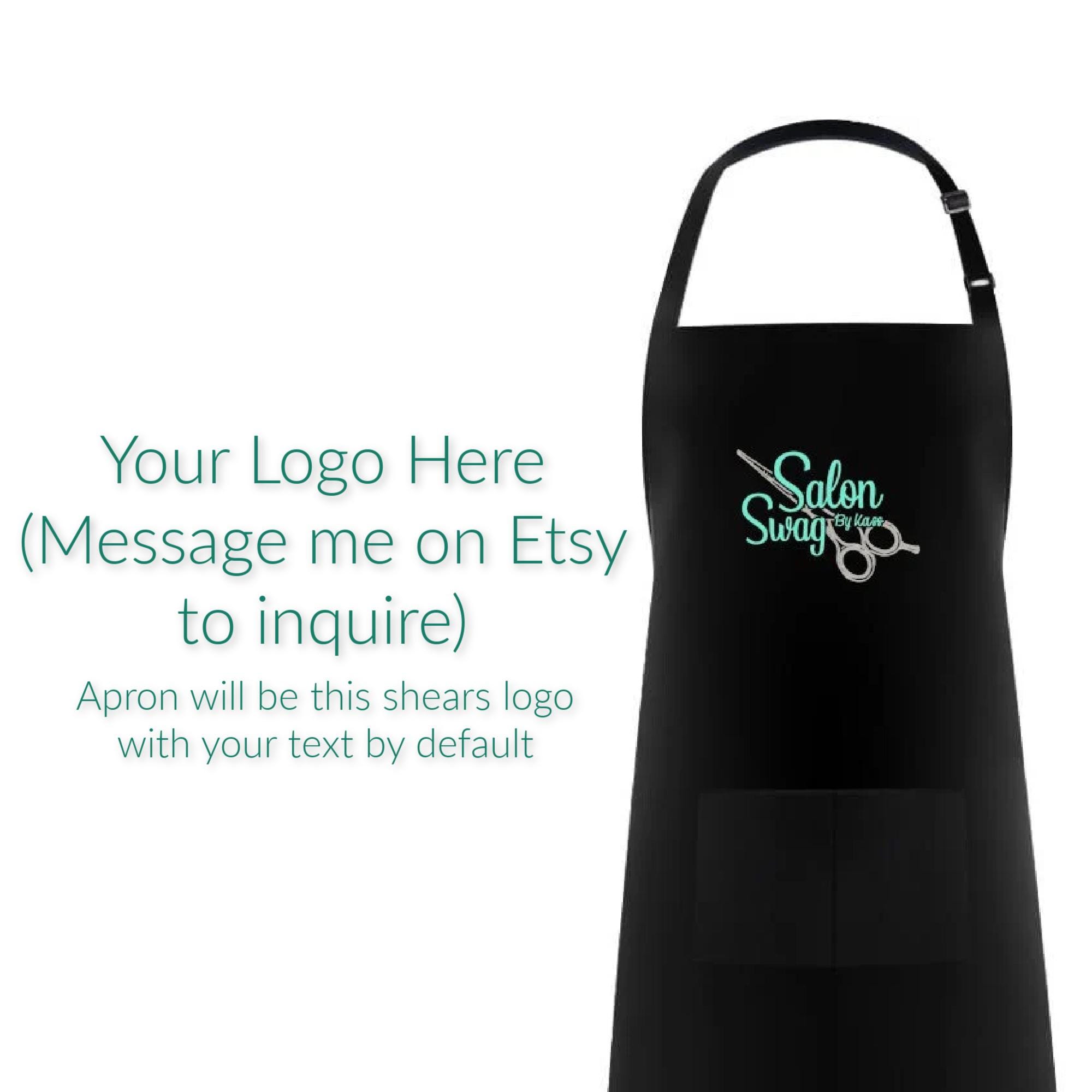 Custom Logo Embroidered Salon Apron, Stylist Apron With Your Logo for ...