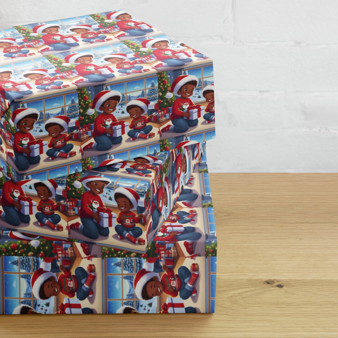 Happy Brothers Melanin Wrapping Paper Sheets - Etsy