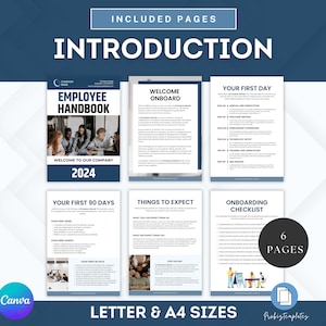 Employee Handbook, New Hire Welcome Packet, HR Employee Onboarding ...