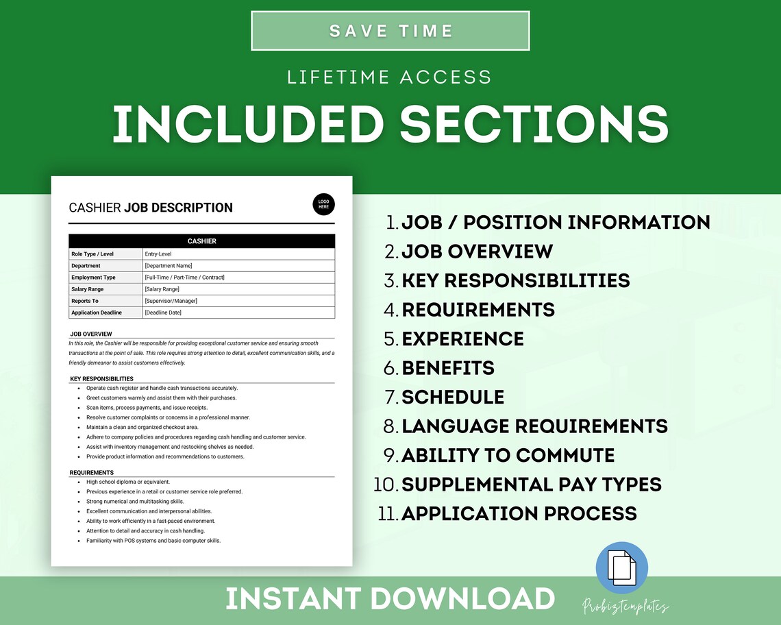 Cashier Job Description Template, Retail Cashier Responsibilities ...