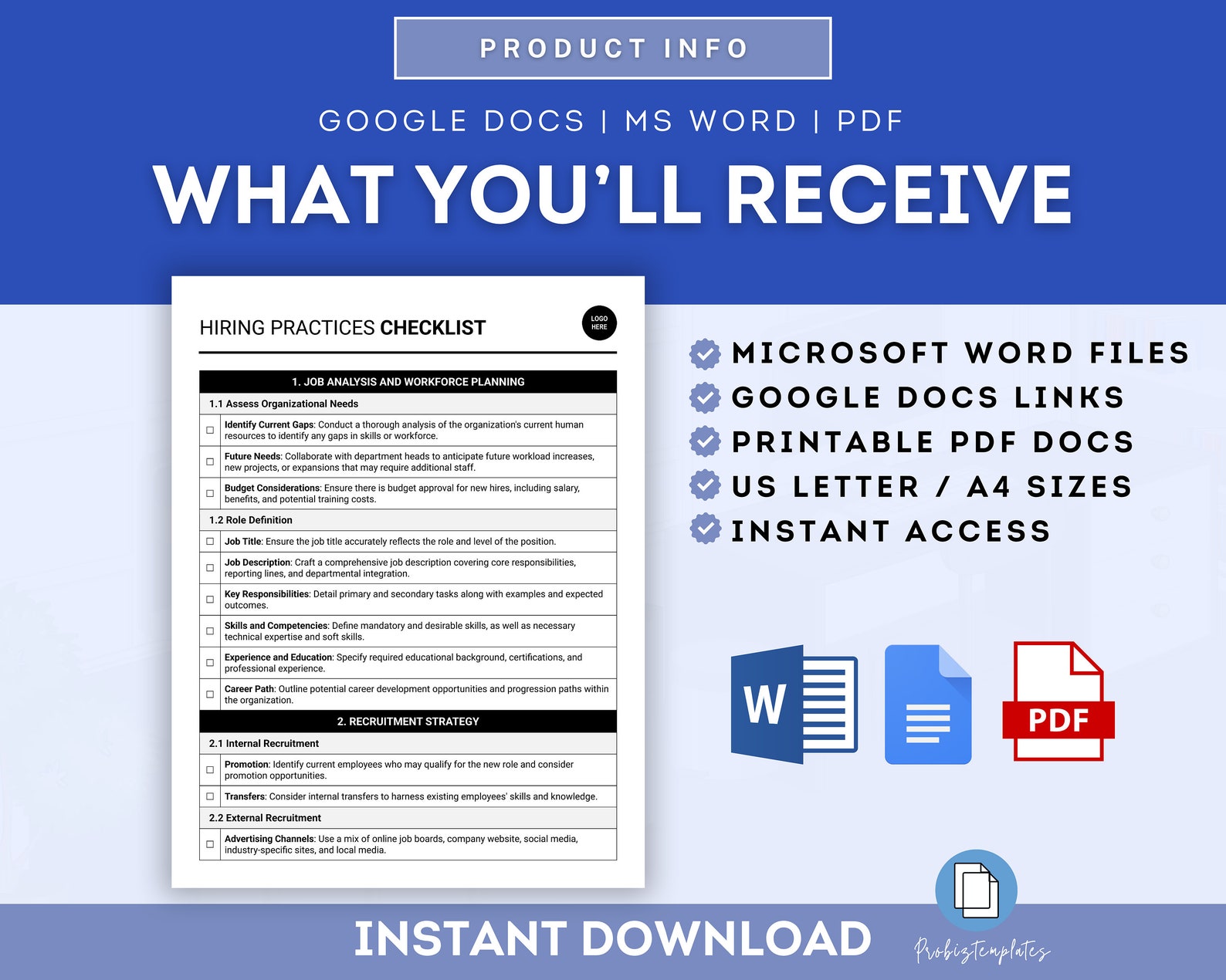 Hiring Practices Checklist Template, Best Hiring Practices Guide ...