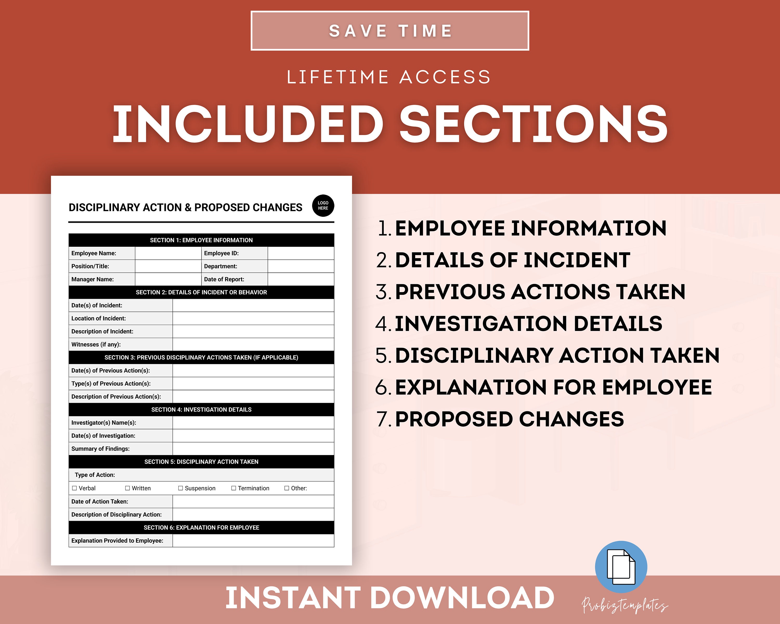 Record of Disciplinary Action and Proposed Changes, Disciplinary Action ...