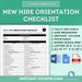 New Hire Orientation Checklist, Employee Onboarding Forms, New Hire ...