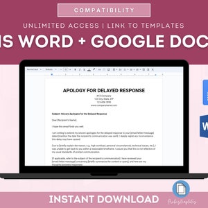 Apology Delayed Response Letter Template, Apology for Late Response ...