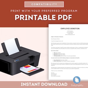 Employee Demotion Letter Template, Job Demotion Notice, Employee Role ...