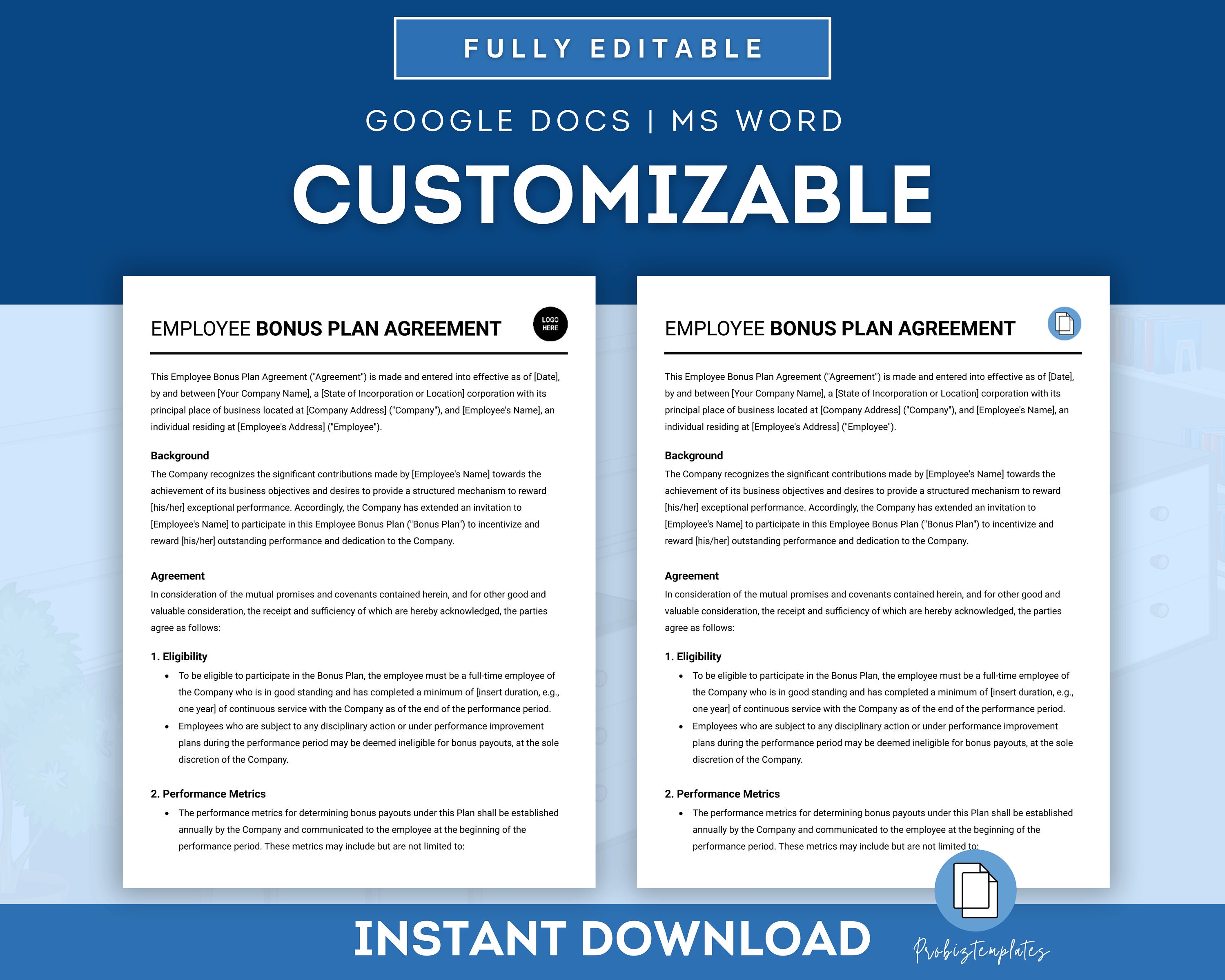 Employee Bonus Plan Agreement Template, Staff Incentive Scheme, Staff ...