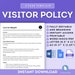 Visitor Policy Template, Company Premises Visitor Guidelines Policy ...