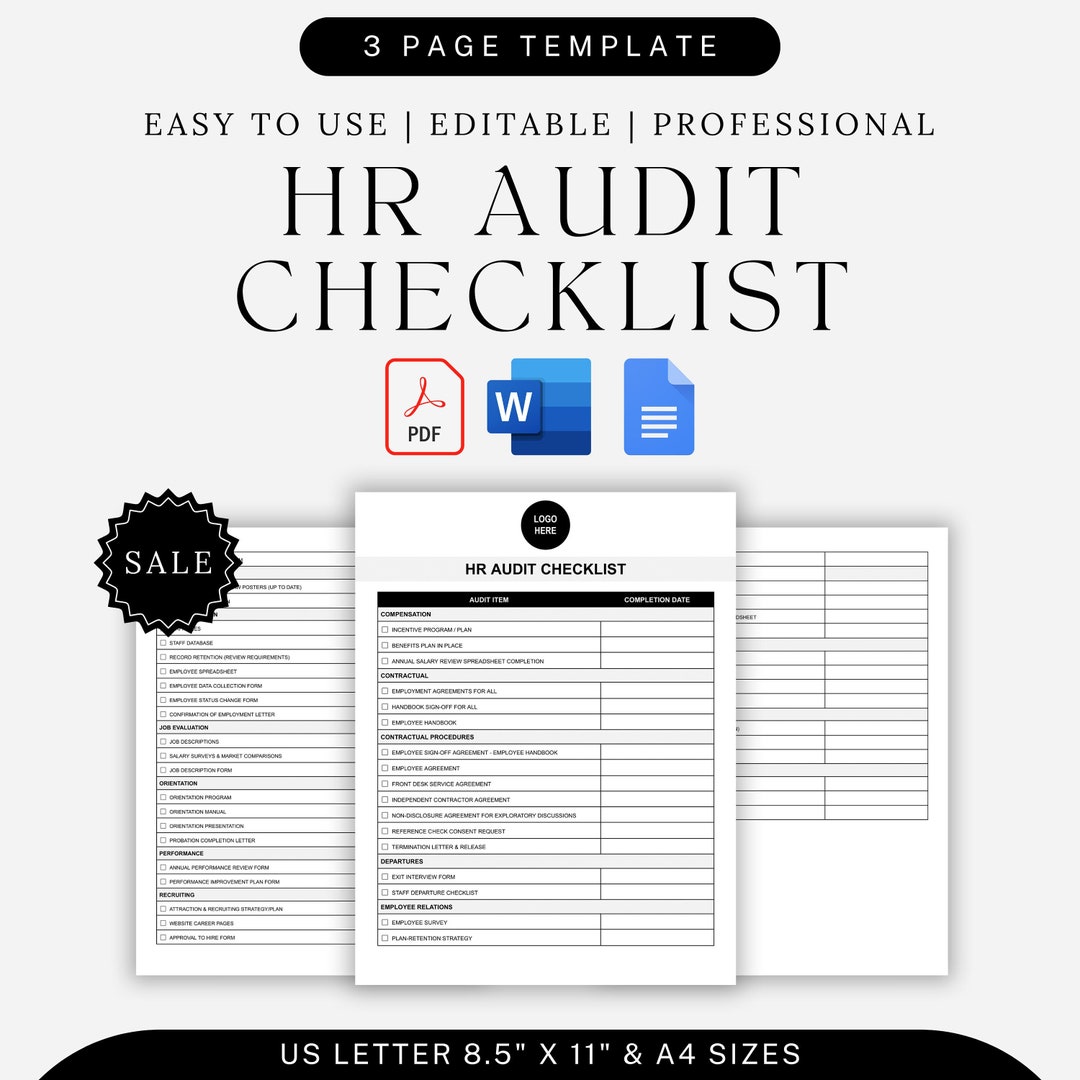 HR Audit Checklist Human Resources Audit Internal Audit - Etsy HR Audit Checklist Human Resources Audit Internal Audit - Etsy