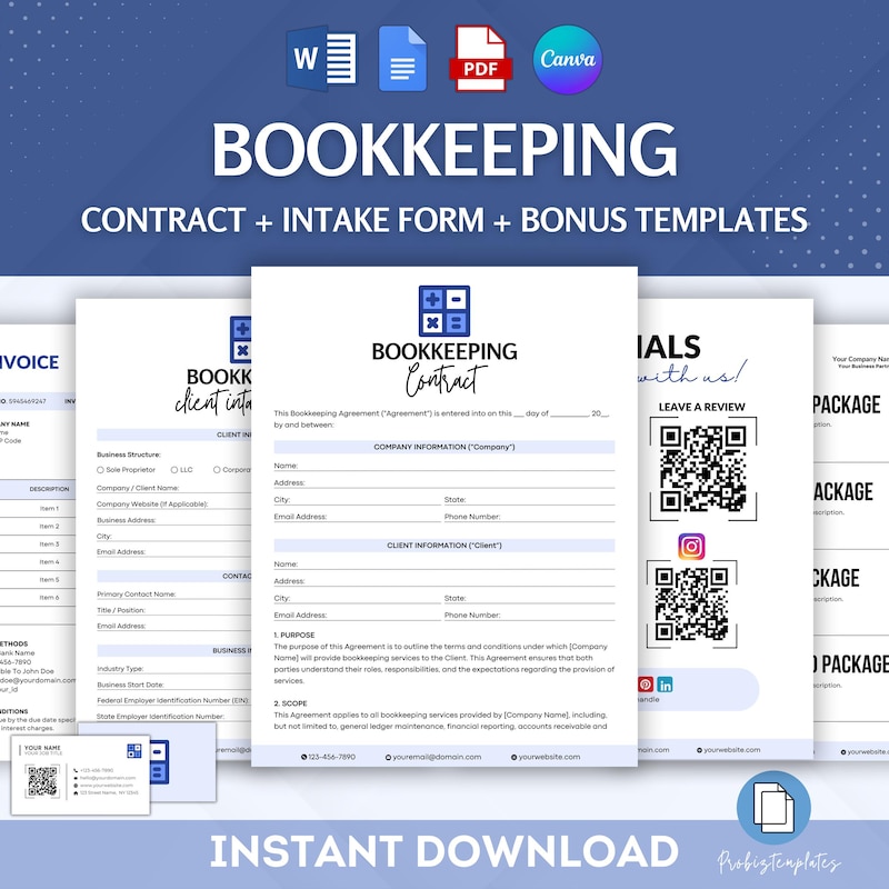 Bookkeeping Contract - Etsy