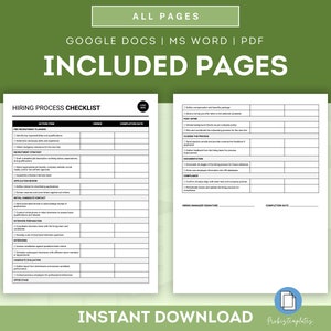 Hiring Process Checklist Template, Employee Recruitment Process ...
