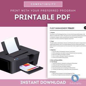 Fleet Management Policy Template, Vehicle Fleet Policy, Company Fleet ...