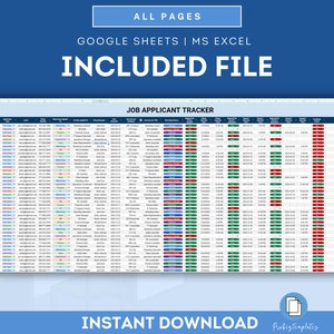 Job Applicant Tracker, Applicant Tracking Tool, Recruitment Applicant ...
