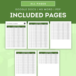 2024 Payroll Calendar, Biweekly, Weekly, Semi-monthly, Monthly Payroll ...