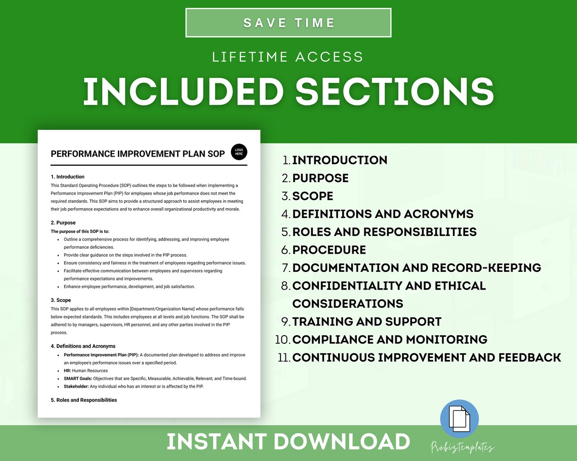 Performance Improvement Plan SOP, Employee Performance Improvement SOP, PIP Standard Operating ...