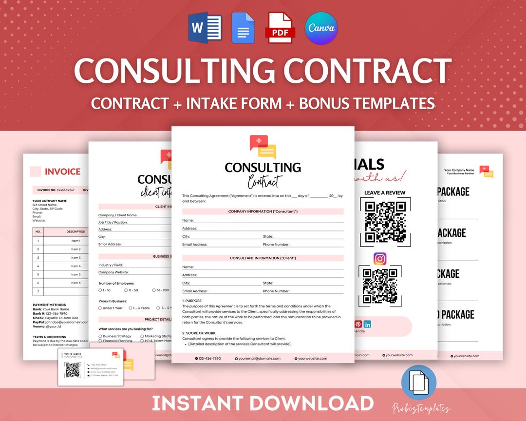 Consulting Services Contract, Consulting Agreement, Client Consulting ...
