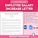 Salary Increase Letter Template, Pay Raise Announcement Letter, Salary ...