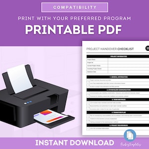 Project Handover Checklist, Project Transfer Checklist, Project ...