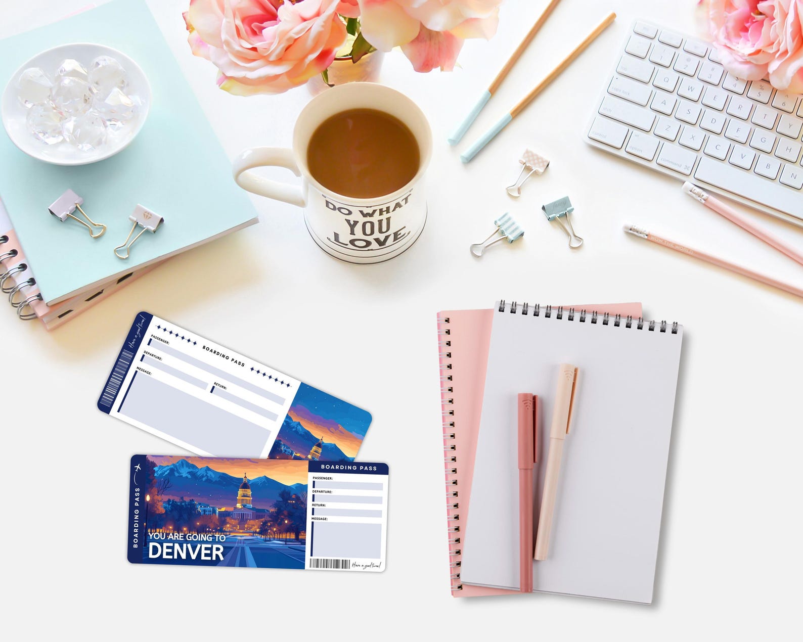 Printable Denver Surprise Gift Ticket, Editable Colorado Vacation ...