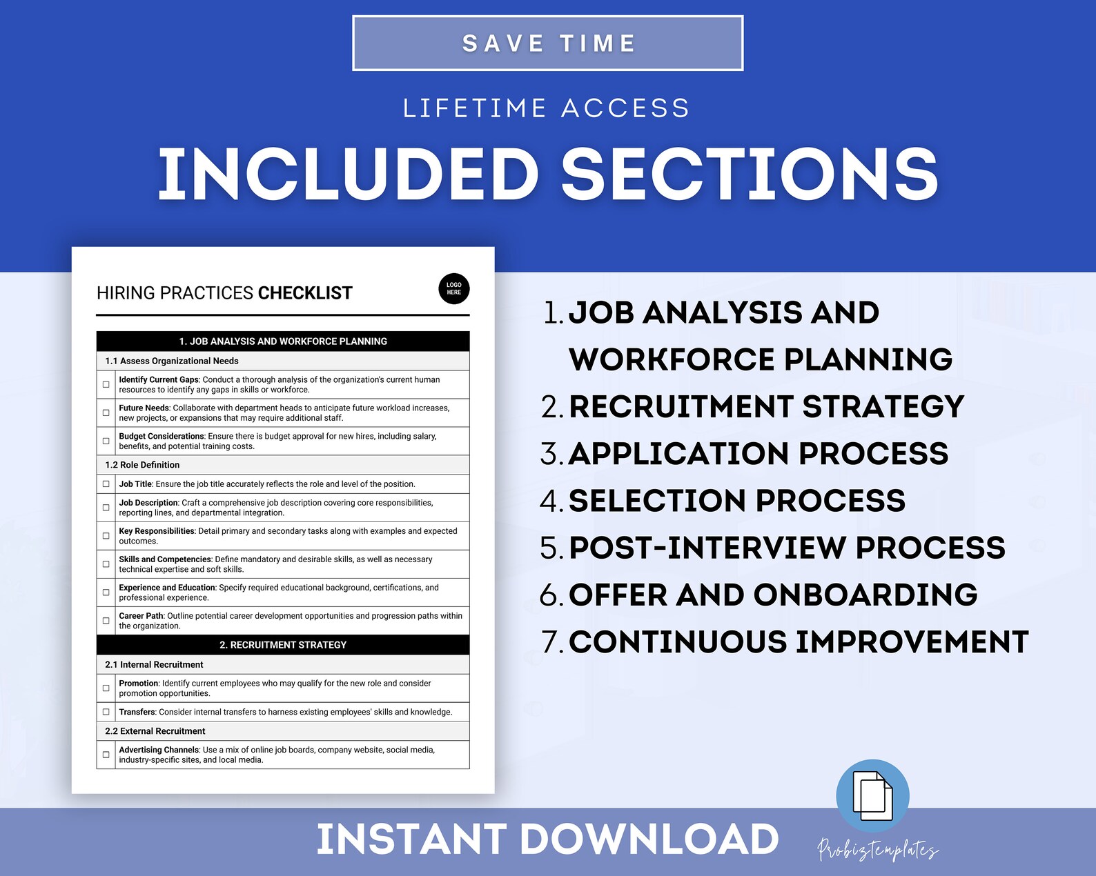 Hiring Practices Checklist Template, Best Hiring Practices Guide ...