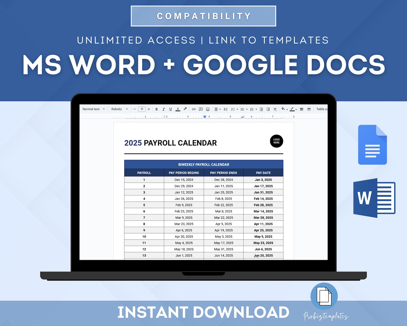 2025 Payroll Calendar, Biweekly, Weekly, Semi-monthly, Monthly Payroll ...