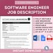 Software Engineer Job Description Template, Software Developer Role ...