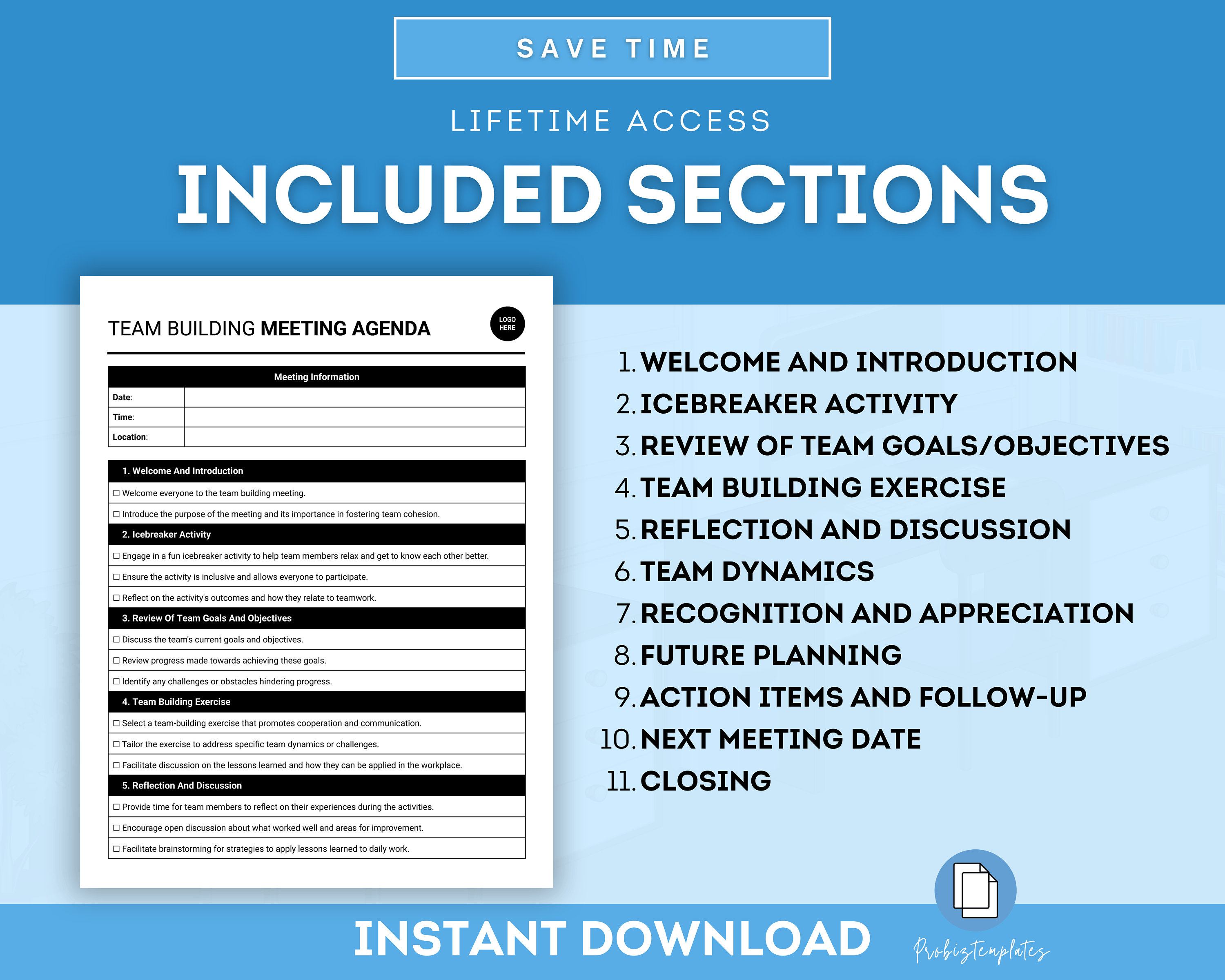 Team Building Meeting Agenda, Team Bonding Activity, Employee ...