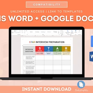 Interview Preparation STAR Format Worksheet Template, STAR Method Job ...