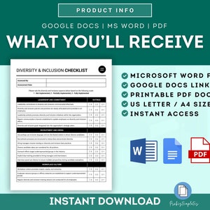 Diversity and Inclusion Checklist, Workplace Diversity and Inclusivity ...
