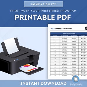 2025 Payroll Calendar, Biweekly, Weekly, Semi-monthly, Monthly Payroll ...