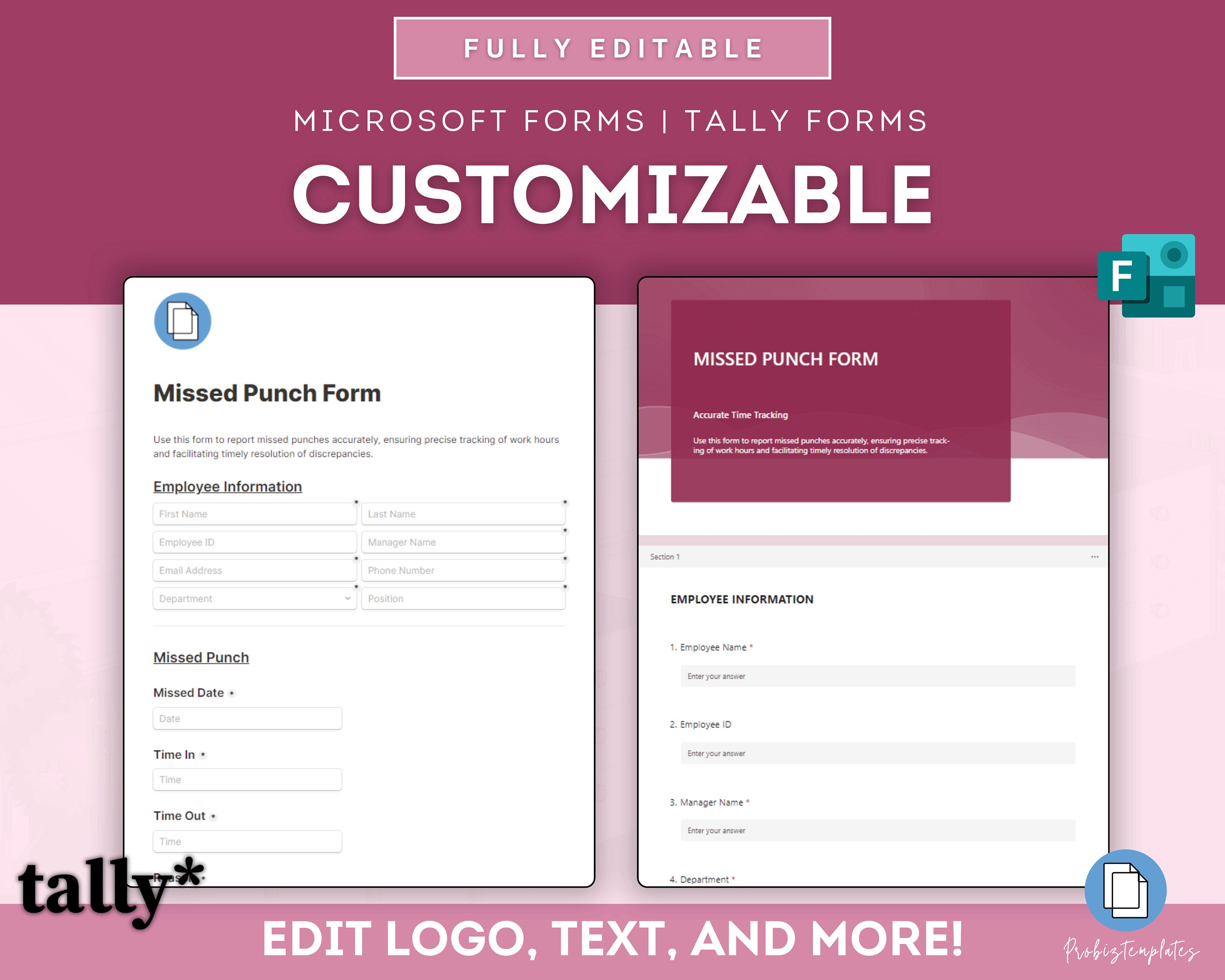 Missed Punch Online Form, Employee Time Punch Correction Form ...