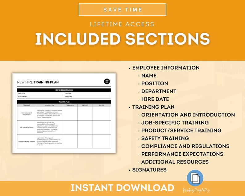 New Hire Training Plan, Employee Orientation Guide, Employee Onboarding ...