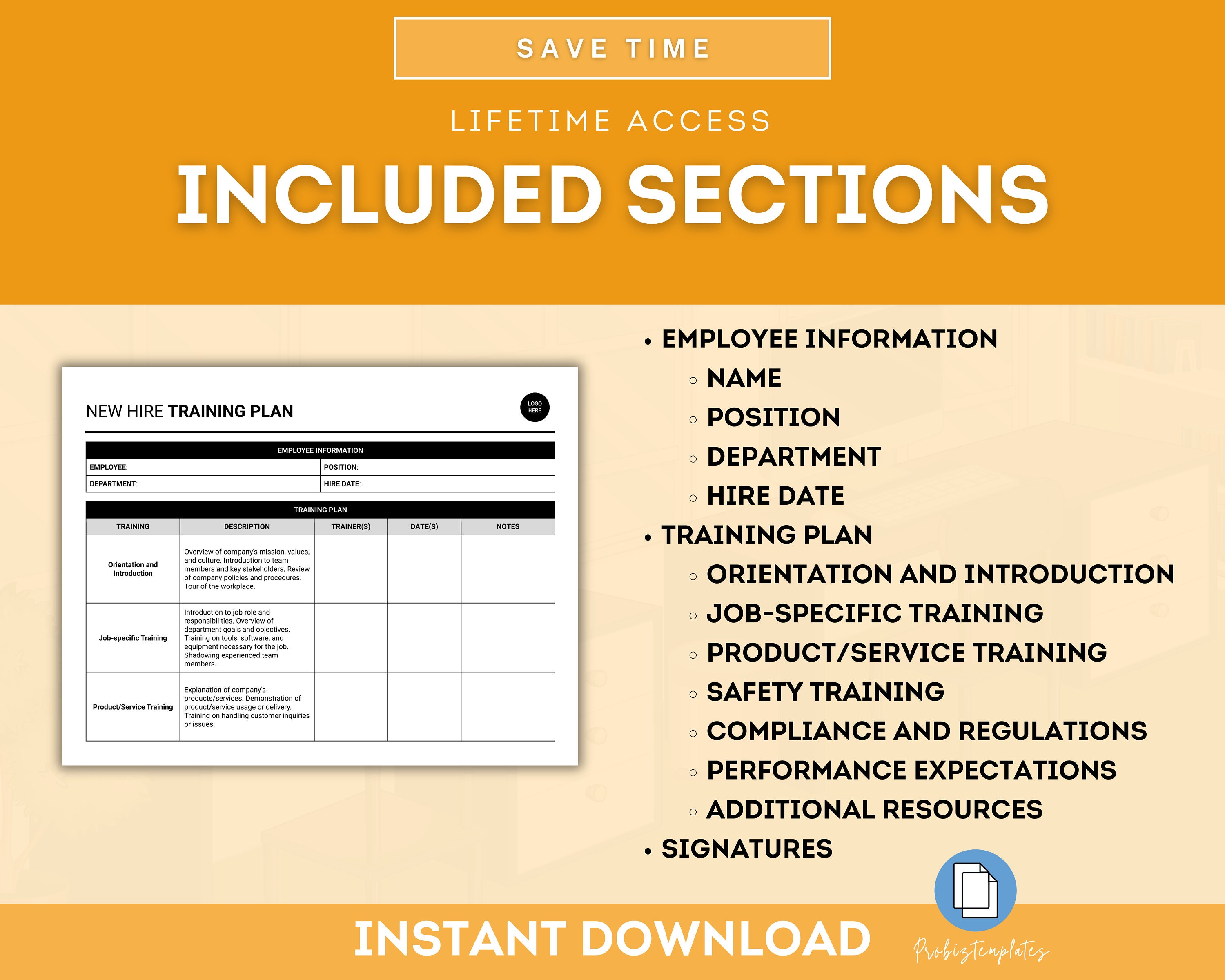 New Hire Training Plan, Employee Orientation Guide, Employee Onboarding ...