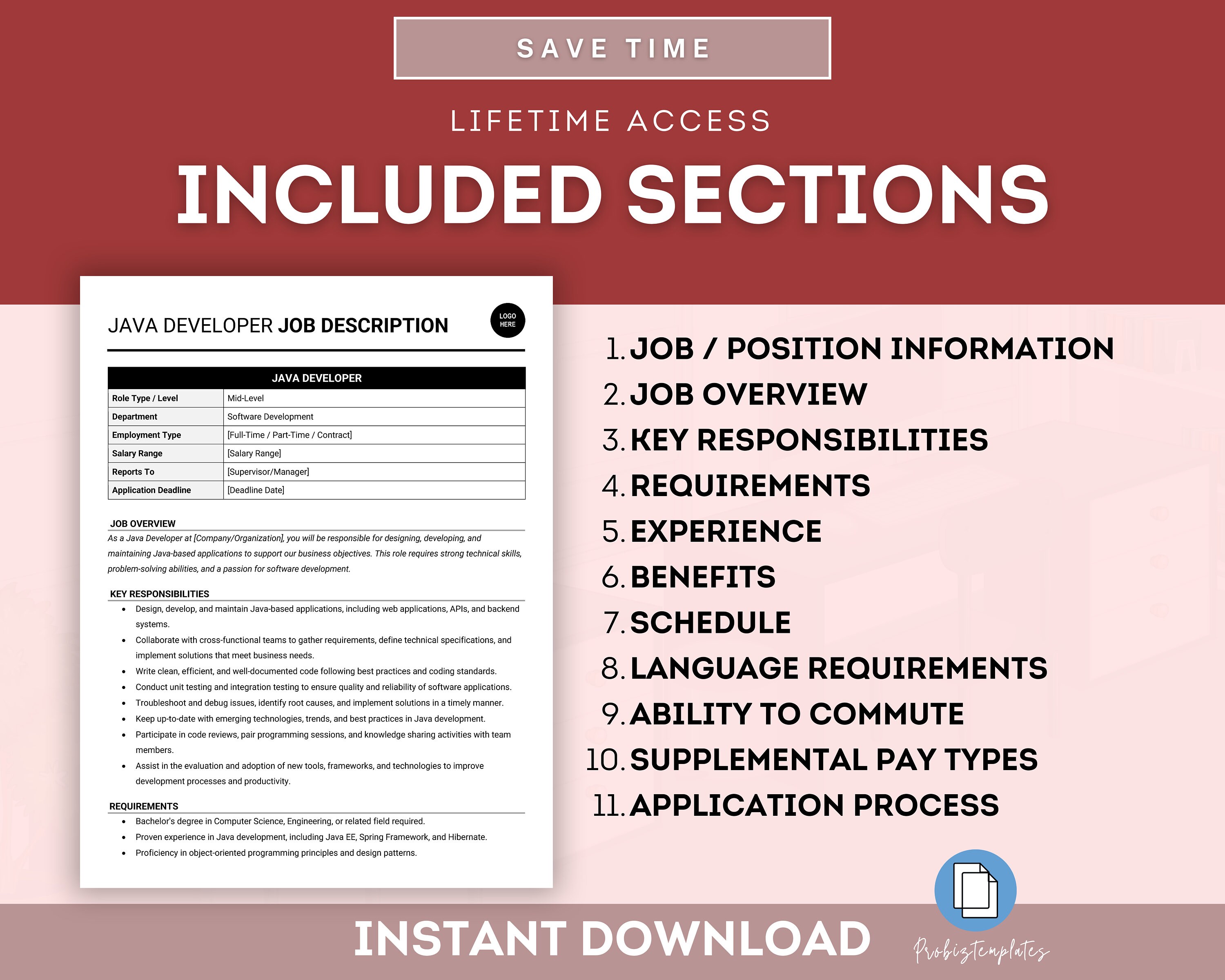 Java Developer Job Description Template, Java Programmer Role, Software Developer ...