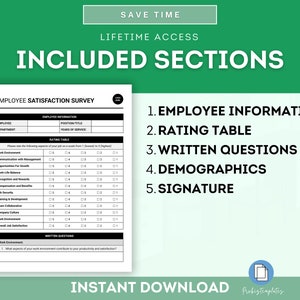 Employee Satisfaction Survey Template, Staff Morale Assessment, Worker ...