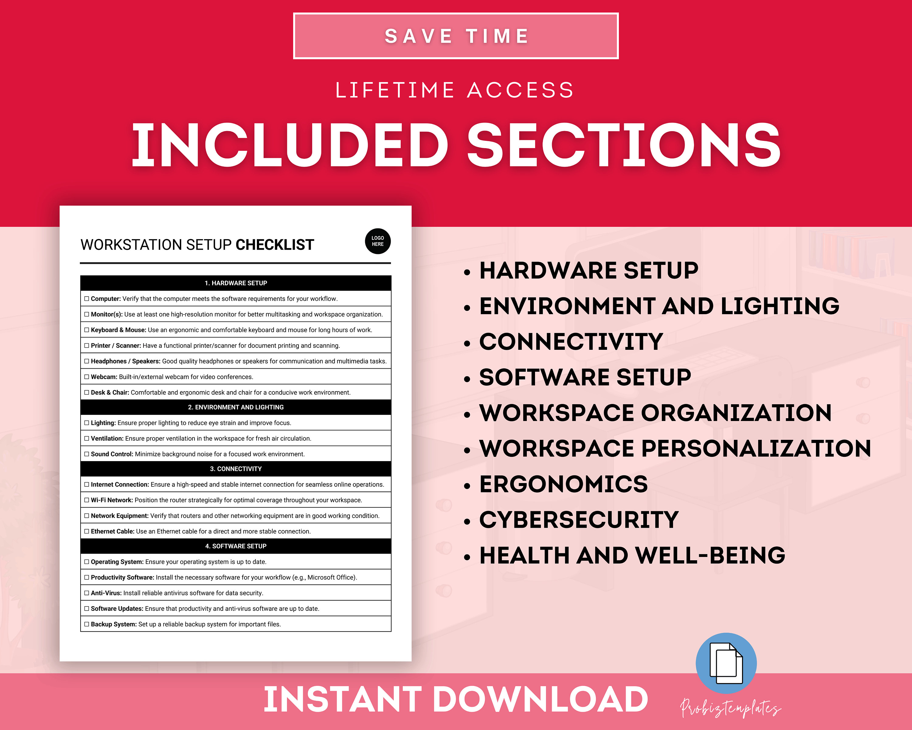 Workstation Setup Checklist, Employee Workplace Desk Setup Checklist ... Workstation Setup Checklist, Employee Workplace Desk Setup Checklist ...