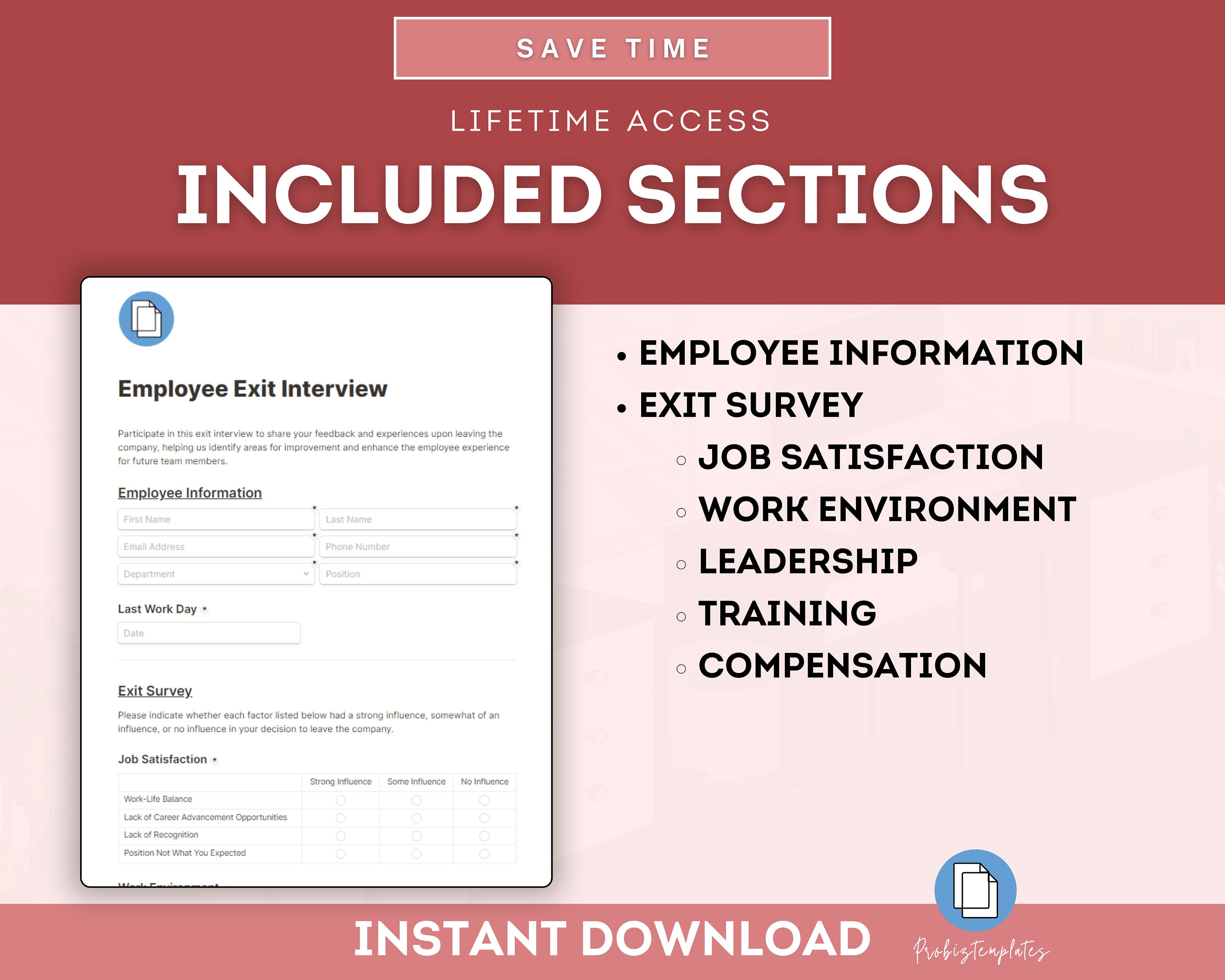 Employee Exit Interview Online Form, Departing Staff Feedback Form ...